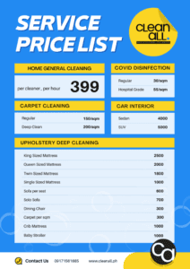 Rates – Clean All Philippines – Deep Cleaning Professionals